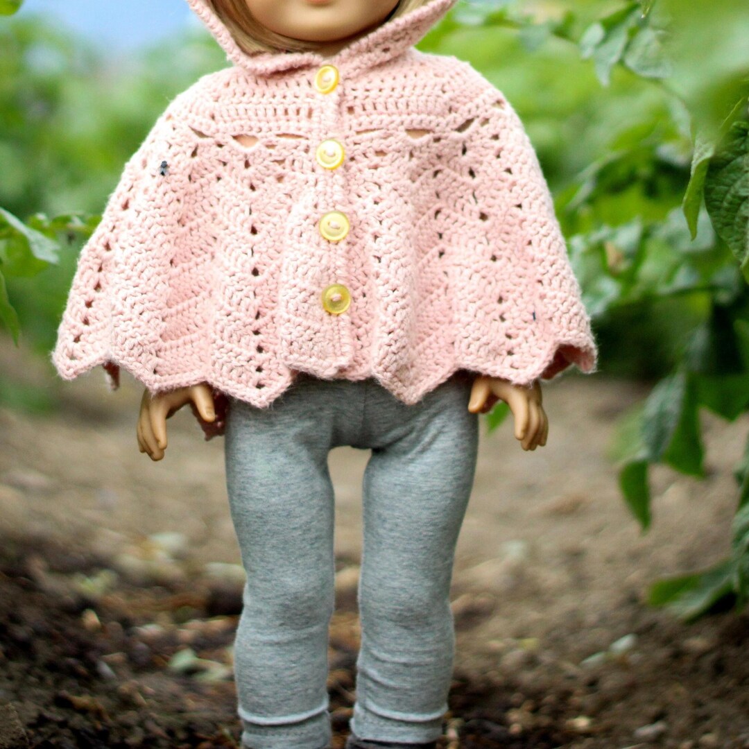 Hooded Chevron Cape Crochet Pattern for 18" Dolls - Etsy