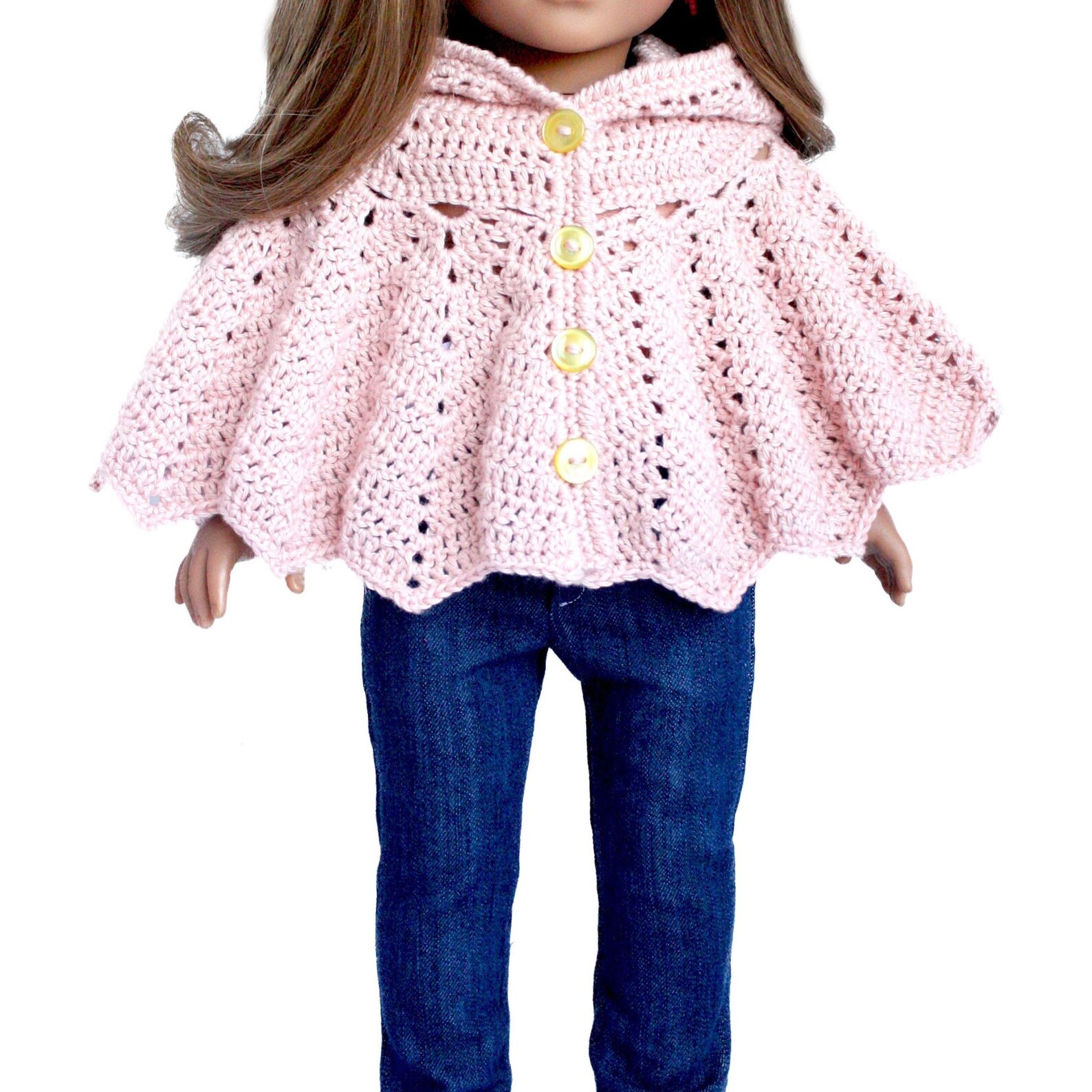 Hooded Chevron Cape Crochet Pattern for 18" Dolls - Etsy