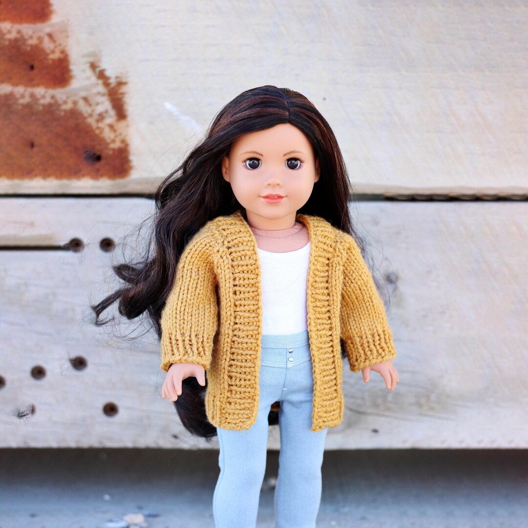 Download Now - KNITTING PATTERN 18" Doll Fall Cardigan Pattern - Etsy ...