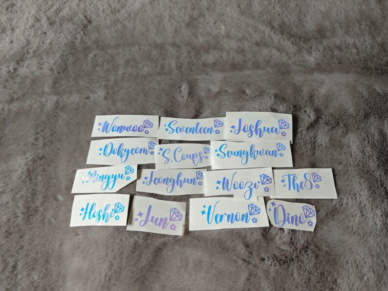 Seventeen Lightstick Decals Carat - Etsy