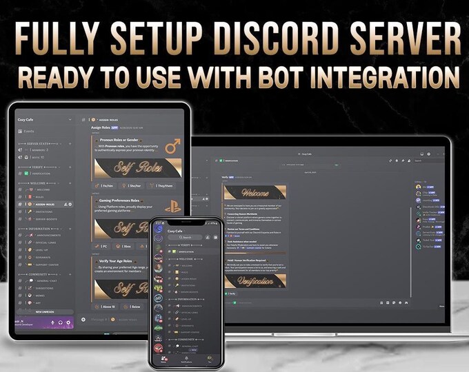 Fully Setup Custom Discord Server | Professional Server Design, Roles, Bots & Layout - Etsy