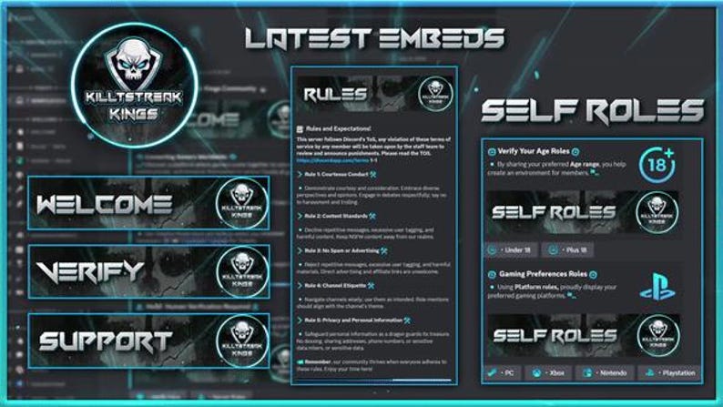 Custom Discord Server Setup: Animated Logo & Banners - Etsy