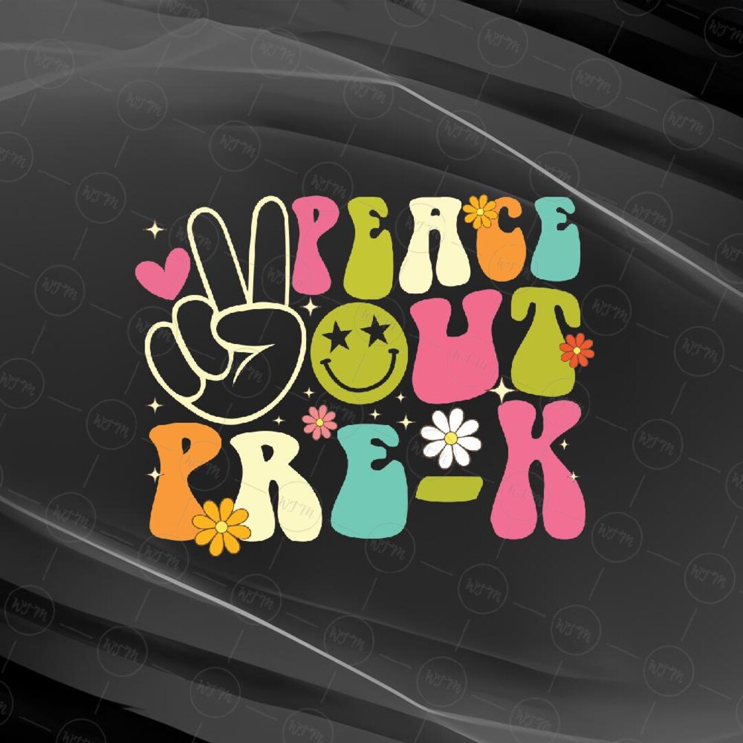 Peace Out Pre-k SVG, Retro Graduation SVG, Last Day of School SVG ...