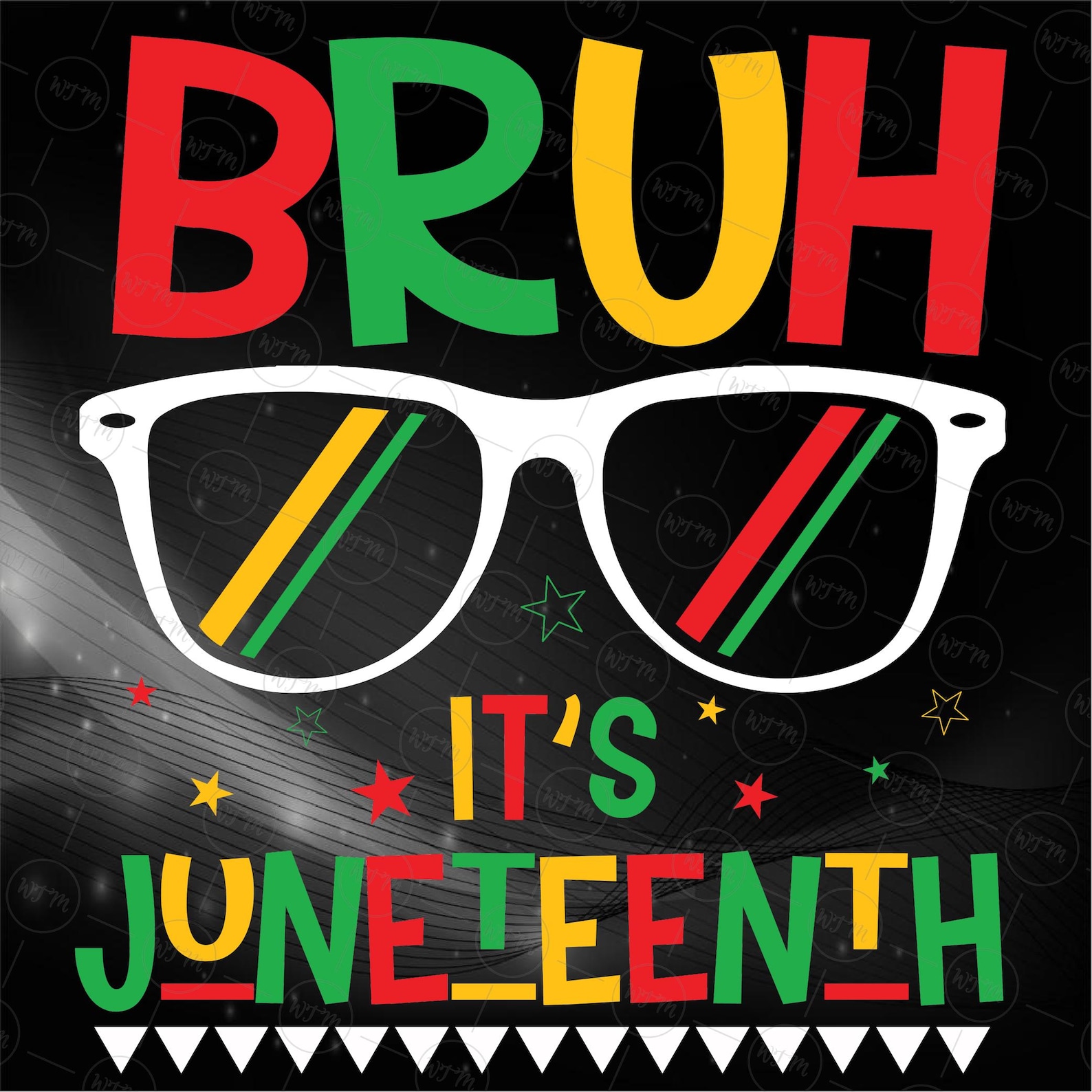 Funny Juneteenth SVG, Bruh It's Juneteenth 1865, Retro Glasses Black ...