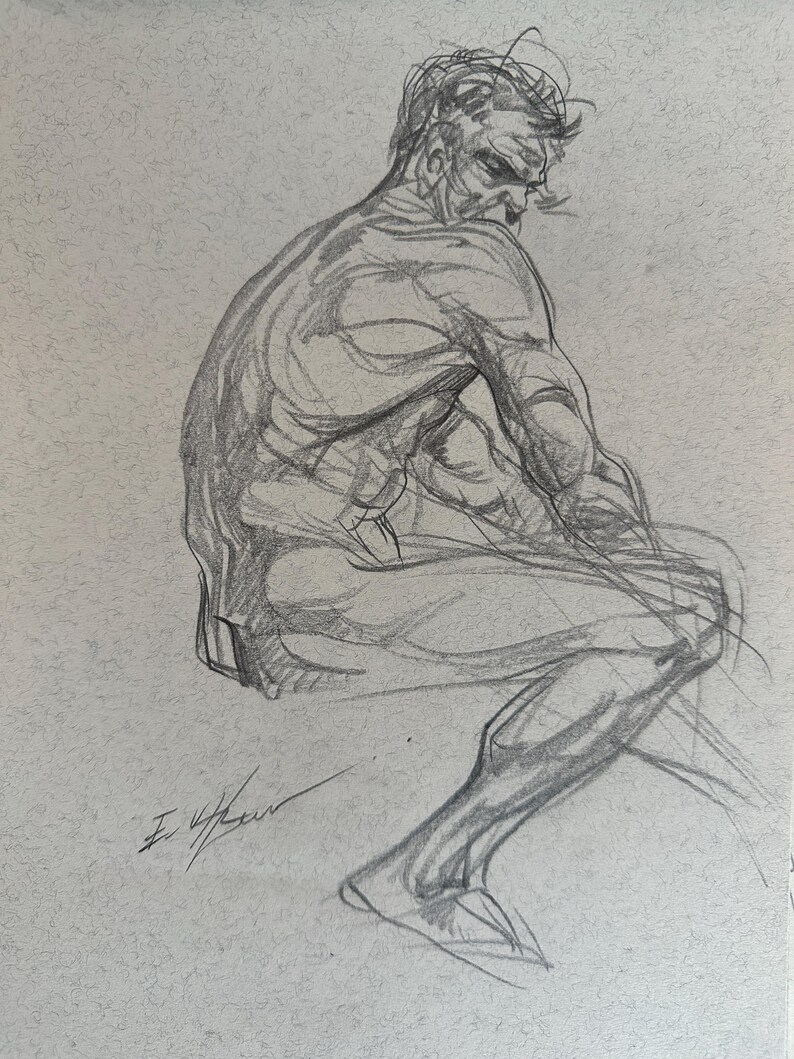 Man Anatomy – A Unique Pencil Drawing, Hand-sketched and Personally ...