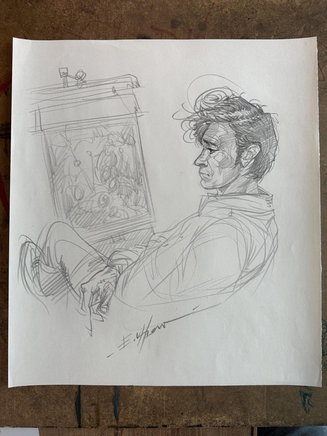 Frazetta – A Unique Pencil Drawing, Hand-sketched and Personally Signed ...