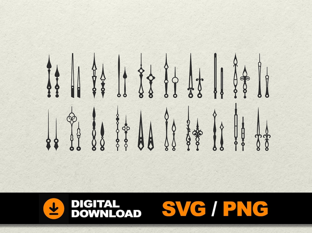Clock Hands SVG, Clock Arrows Svg, Bundle Clock Hands, Clock Hands ...