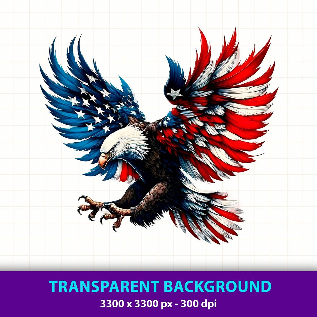 American Eagle, Patriotic Eagle Png, USA Eagle Clipart, American Flag ...