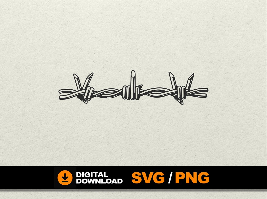Barbed Wire Middle Finger SVG, Laser Cut File (digital Download) - Etsy ...