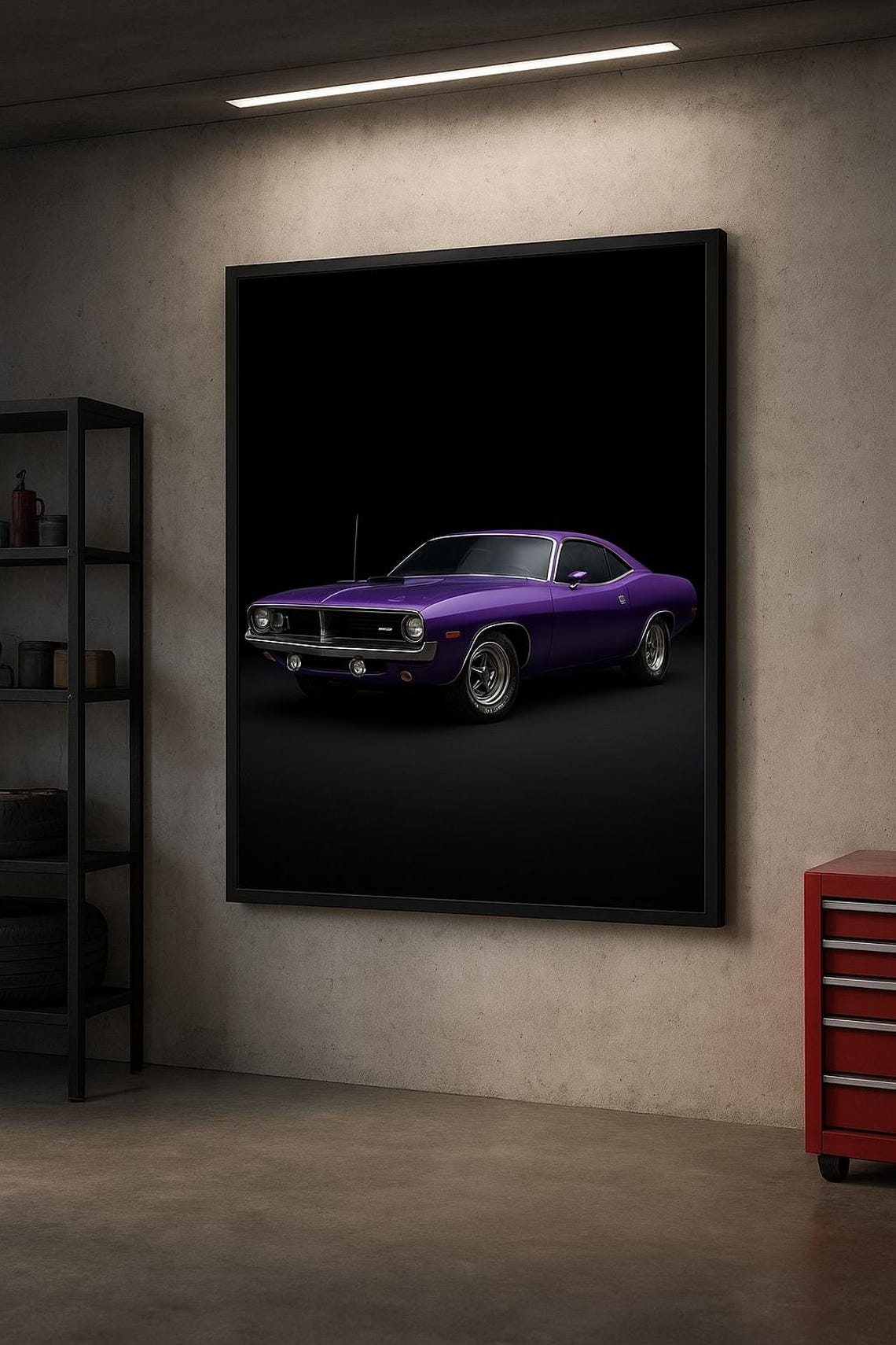 1970 Plymouth Barracuda Poster – Plum Crazy Purple Muscle Car Art ...