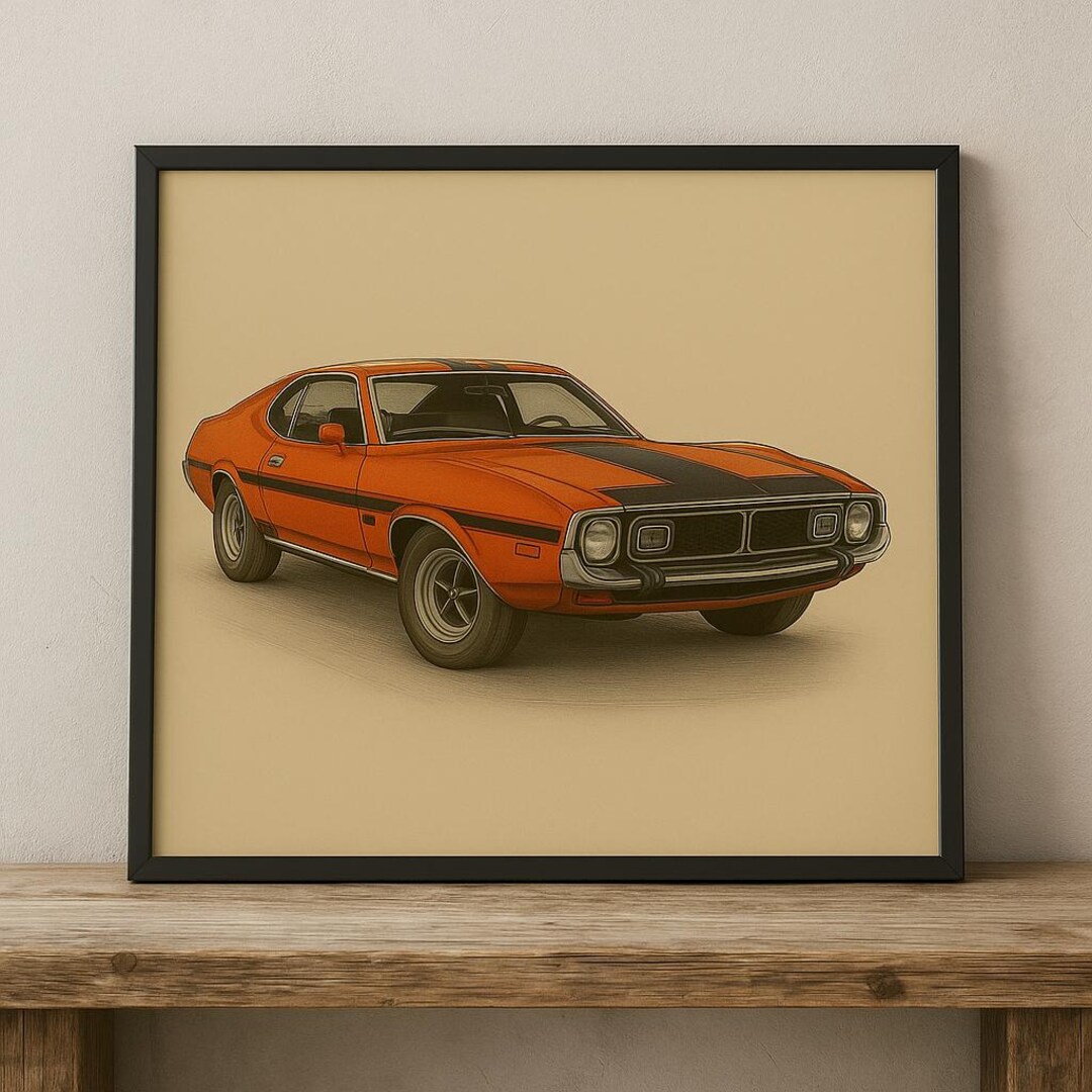 1971 AMC Javelin AMX Poster: Classic American Muscle Car Art (digital ...
