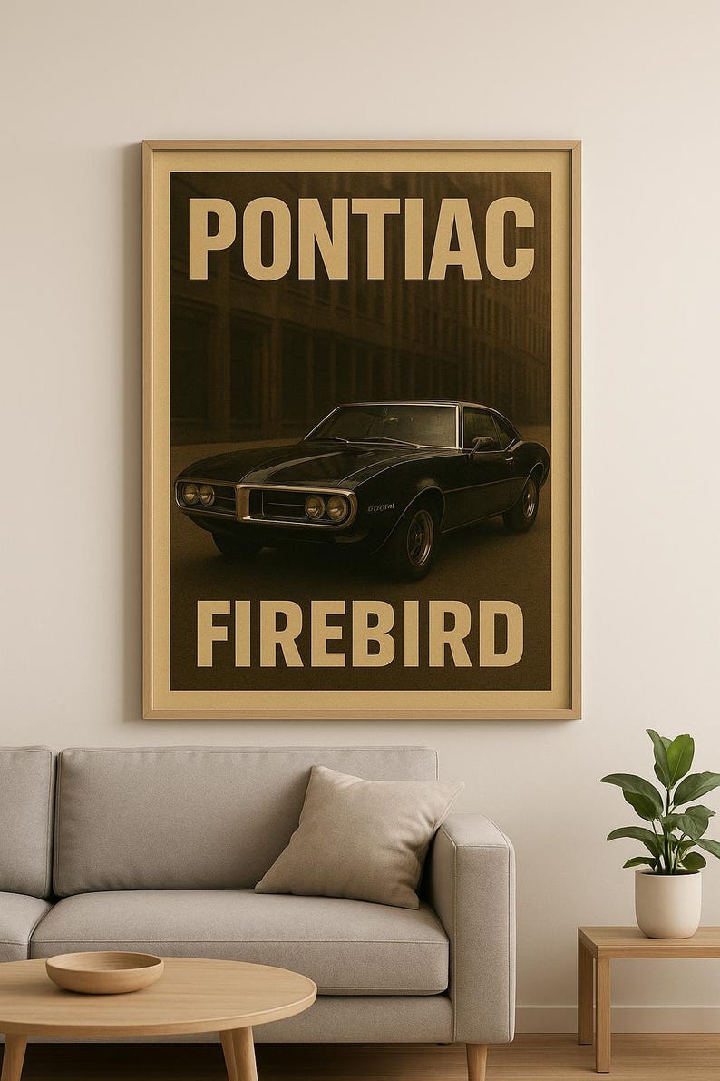 Pontiac Firebird Trans Am Poster: Retro Muscle Car Art, Vintage Garage ...