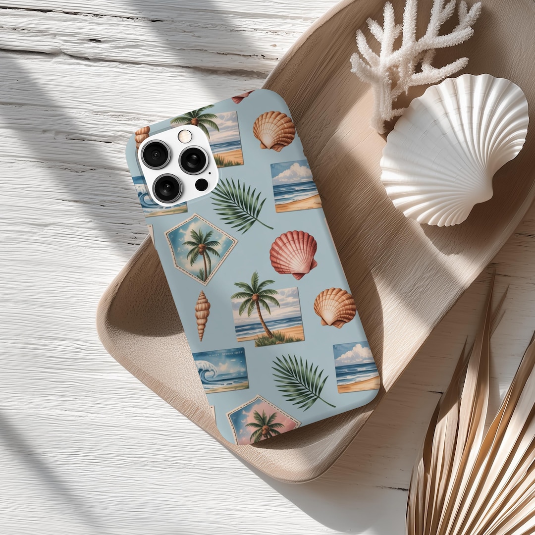 Beachy Blue Coquette Coastal Collage Preppy Cute Aesthetic Case iPhone ...