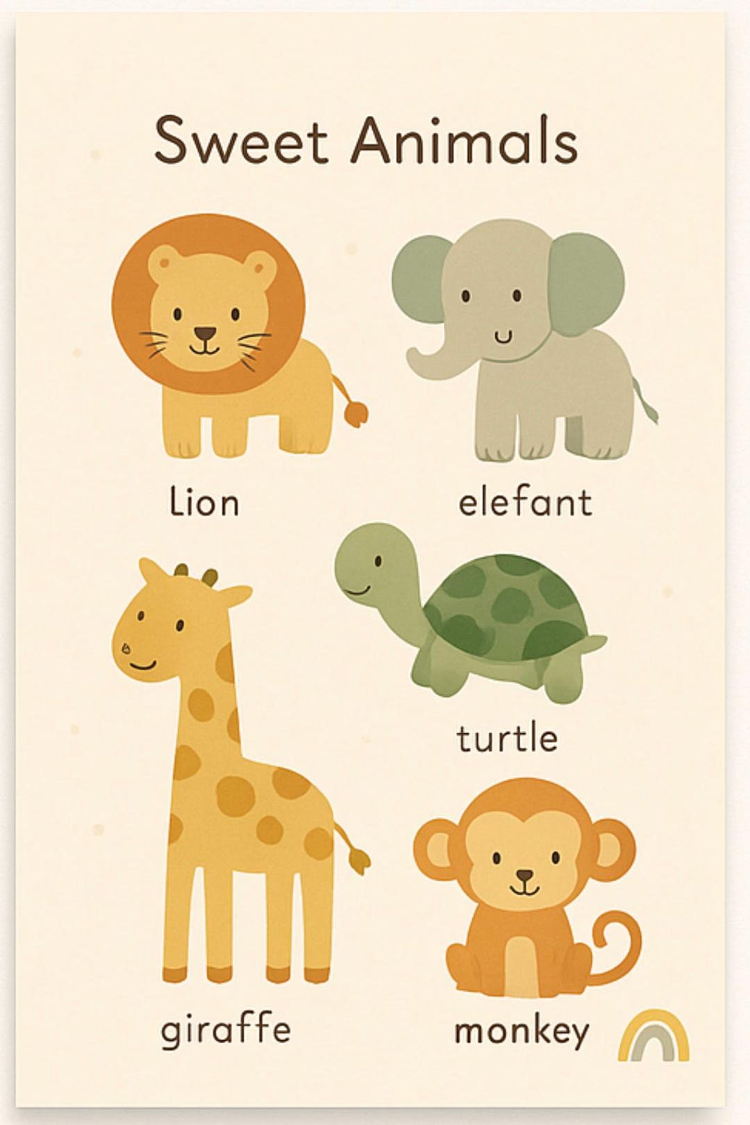 ABC 123 Learning Poster for Children - Digital Download | Alphabet ...