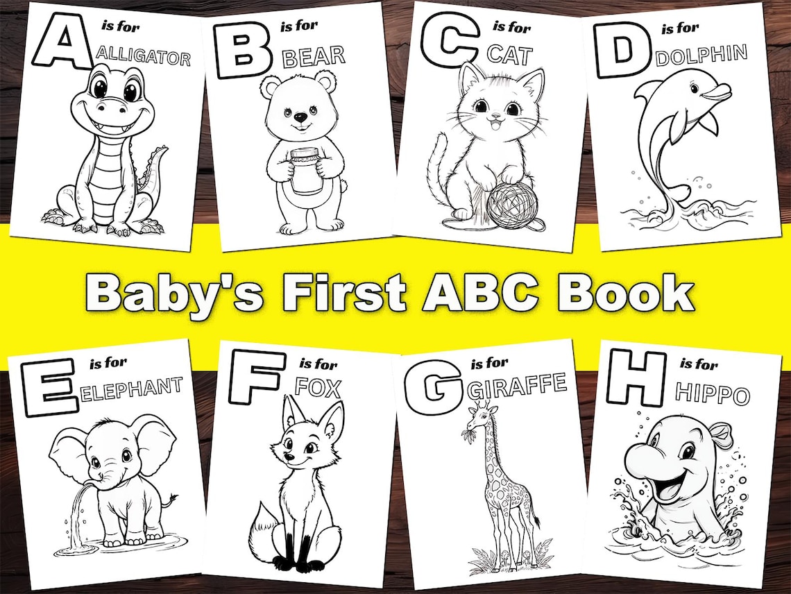 Baby's First ABC Book, Alphabet Coloring Pages, Printable Coloring Page ...