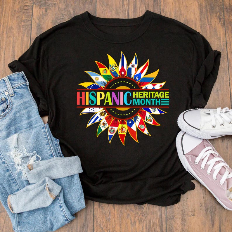 National Hispanic Heritage Month Bundle Png Svg, Country Flag Tree ...