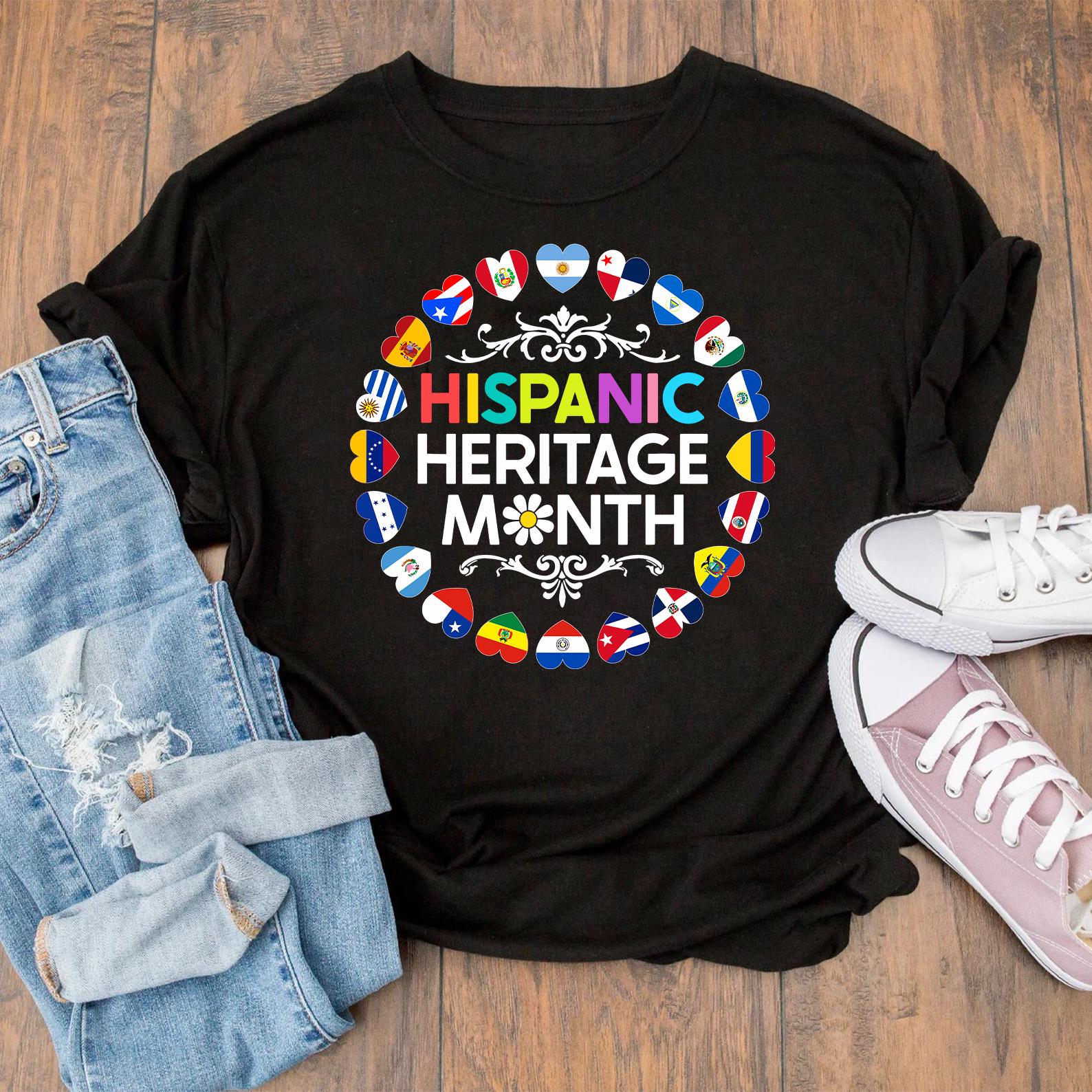 National Hispanic Heritage Month Bundle Png Svg, Country Flag Tree ...