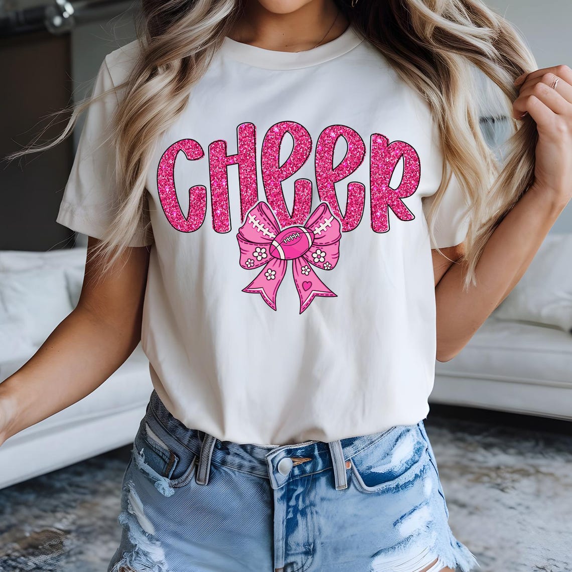 Preppy Cheer Png Svg, Football Cheer Png, Game Day Png, Football Mama ...