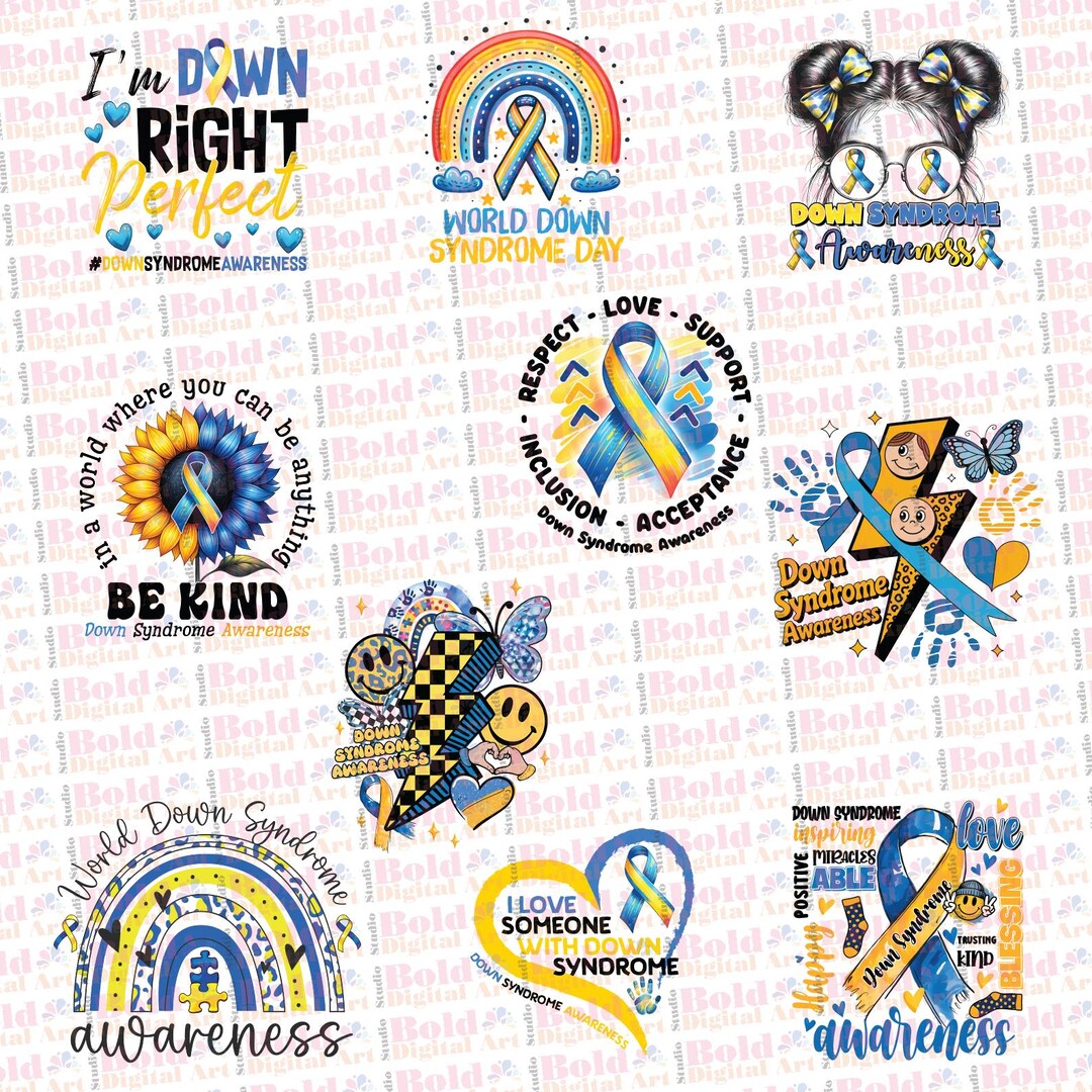 World Down Syndrome Day Awareness PNG Bundle, Boy Down Syndrome Png ...