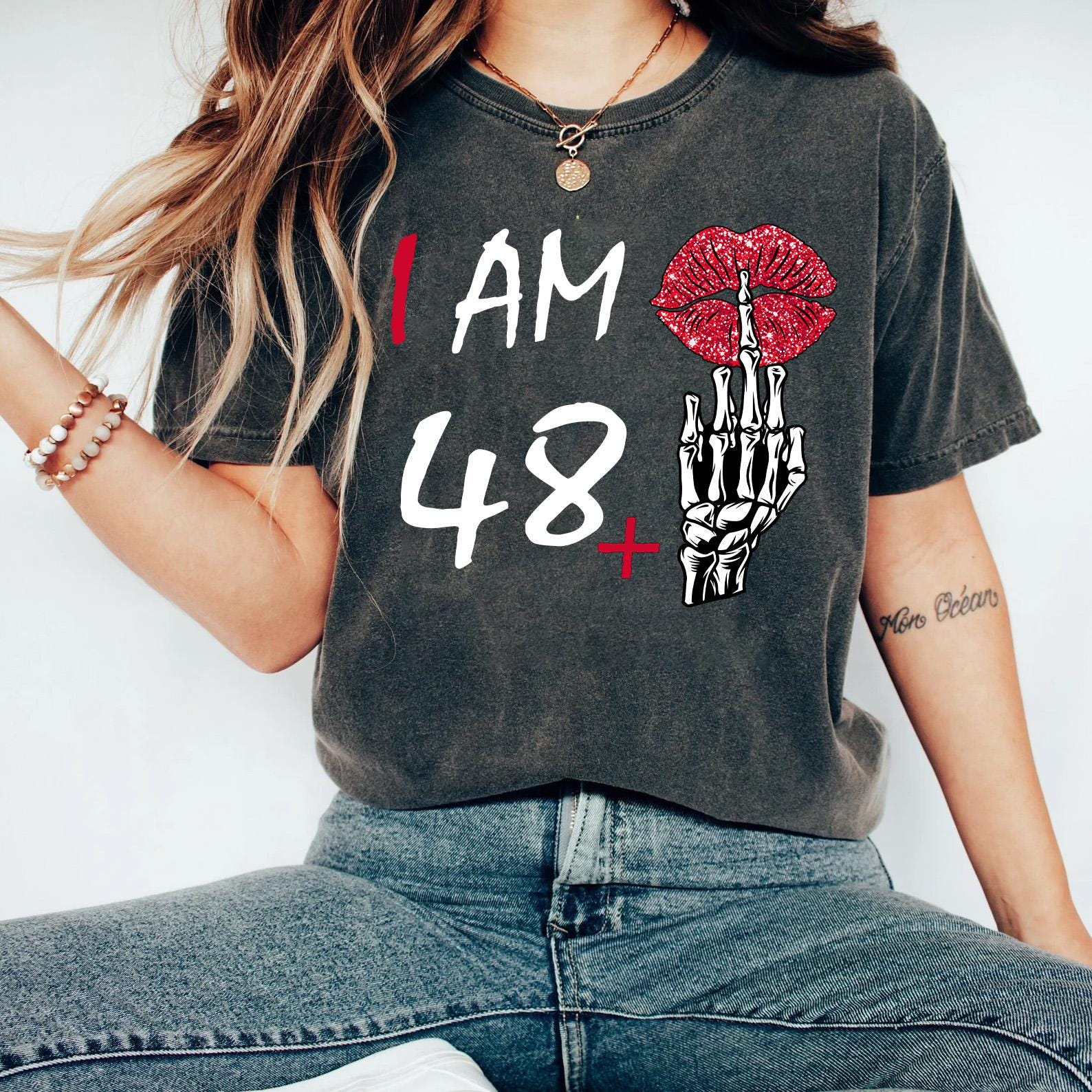 I Am 48 Plus 1 Middle Finger SVG & PNG, Funny Math 48th Birthday SVG, I ...
