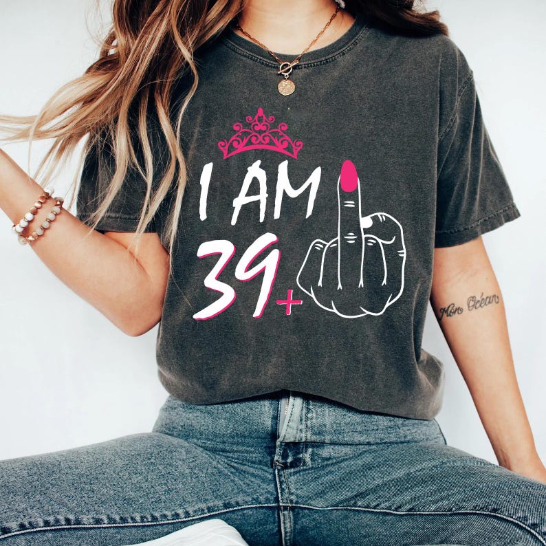 I Am 39 Plus 1 Middle Finger SVG PNG, Funny Math 40th Birthday SVG, I ...