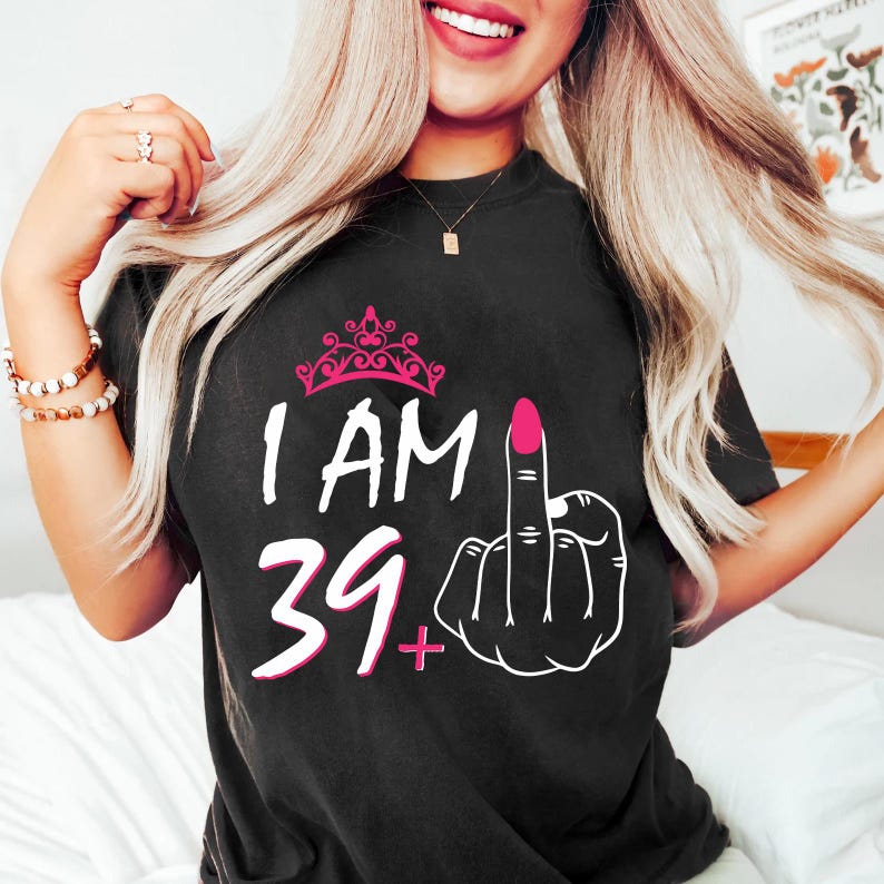 I Am 39 Plus 1 Middle Finger SVG PNG, Funny Math 40th Birthday SVG, I ...