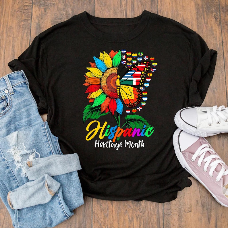National Hispanic Heritage Month Bundle Png Svg, Country Flag Tree ...