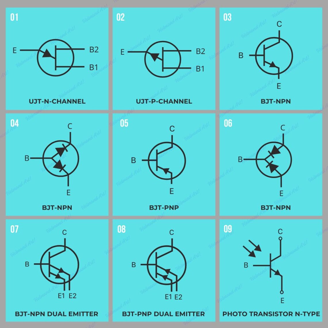 30 Circuits Symbols, Mosfet/transistor,common Schematic Symbols ...
