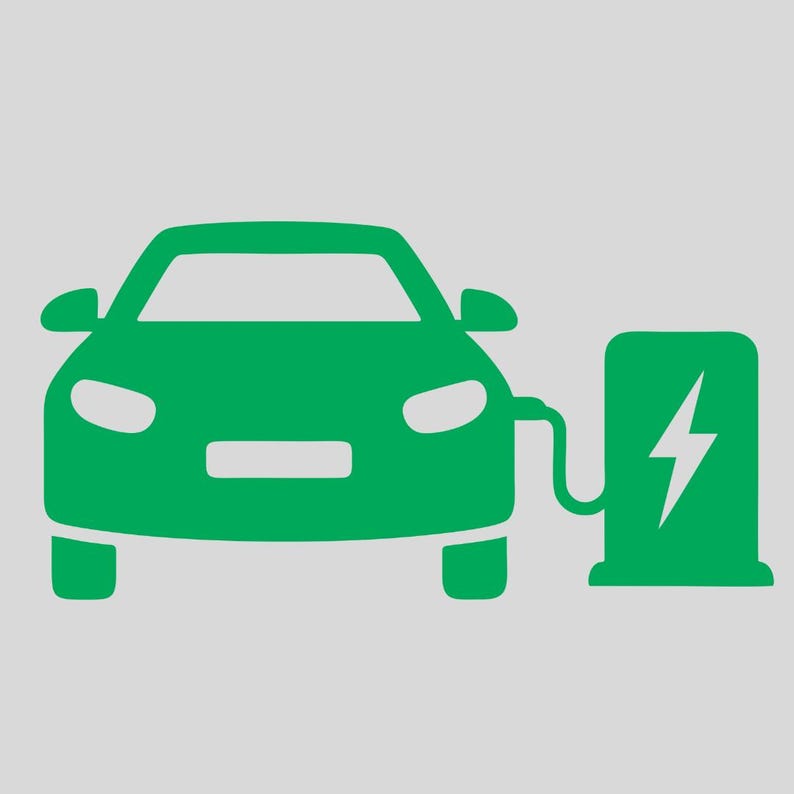 Electric Vehicle Icon SVG EV Car Charging Station Cable Png Dxf JPEG ...
