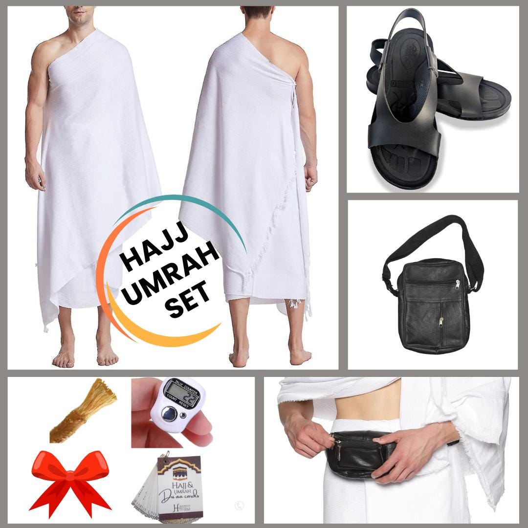 Men’s Ihram Kit for Hajj & Umrah – Pilgrimage Accessories Gift Set. Men ...