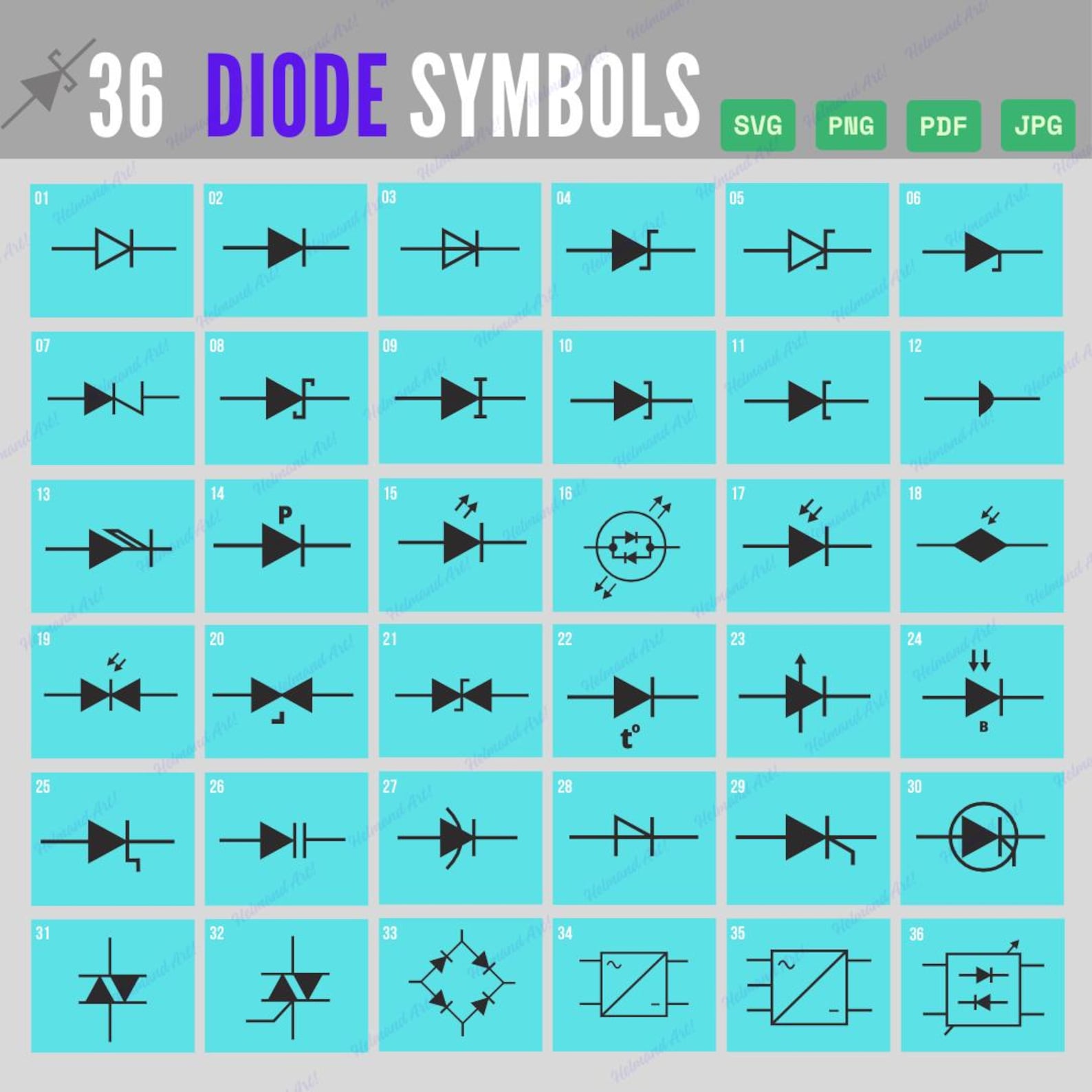 36 Diode Symbol, All Type of Diode Symbols ,electrical Symbols ...