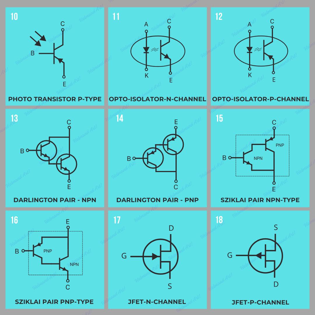 30 Circuits Symbols, Mosfet/transistor,common Schematic Symbols ...