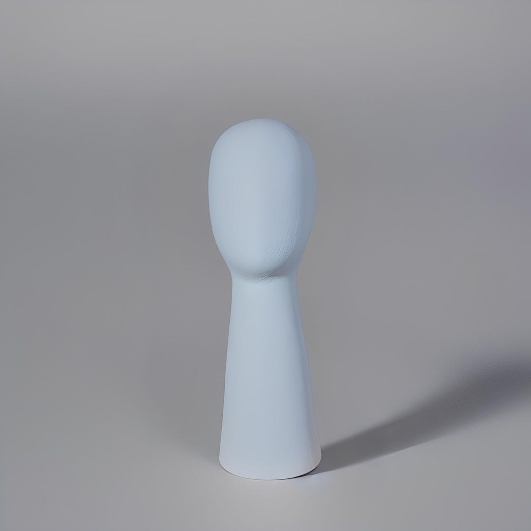 Minimalist Mannequin Head Sculpture – Modern Abstract Statue – Artistic ...