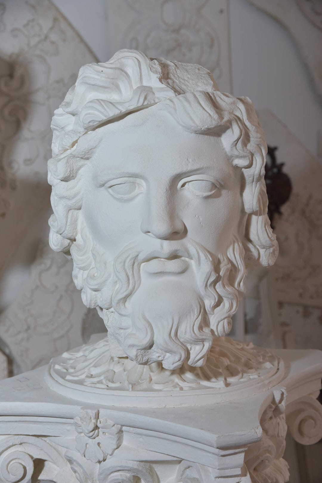 Handmade Zeus Sculpture – Stone Powder Decorative Statue – Unique Home ...