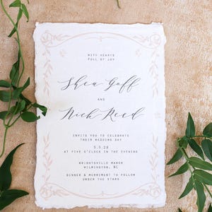 Editable French Floral Wedding Suite Template | Hand Drawn Illustration ...