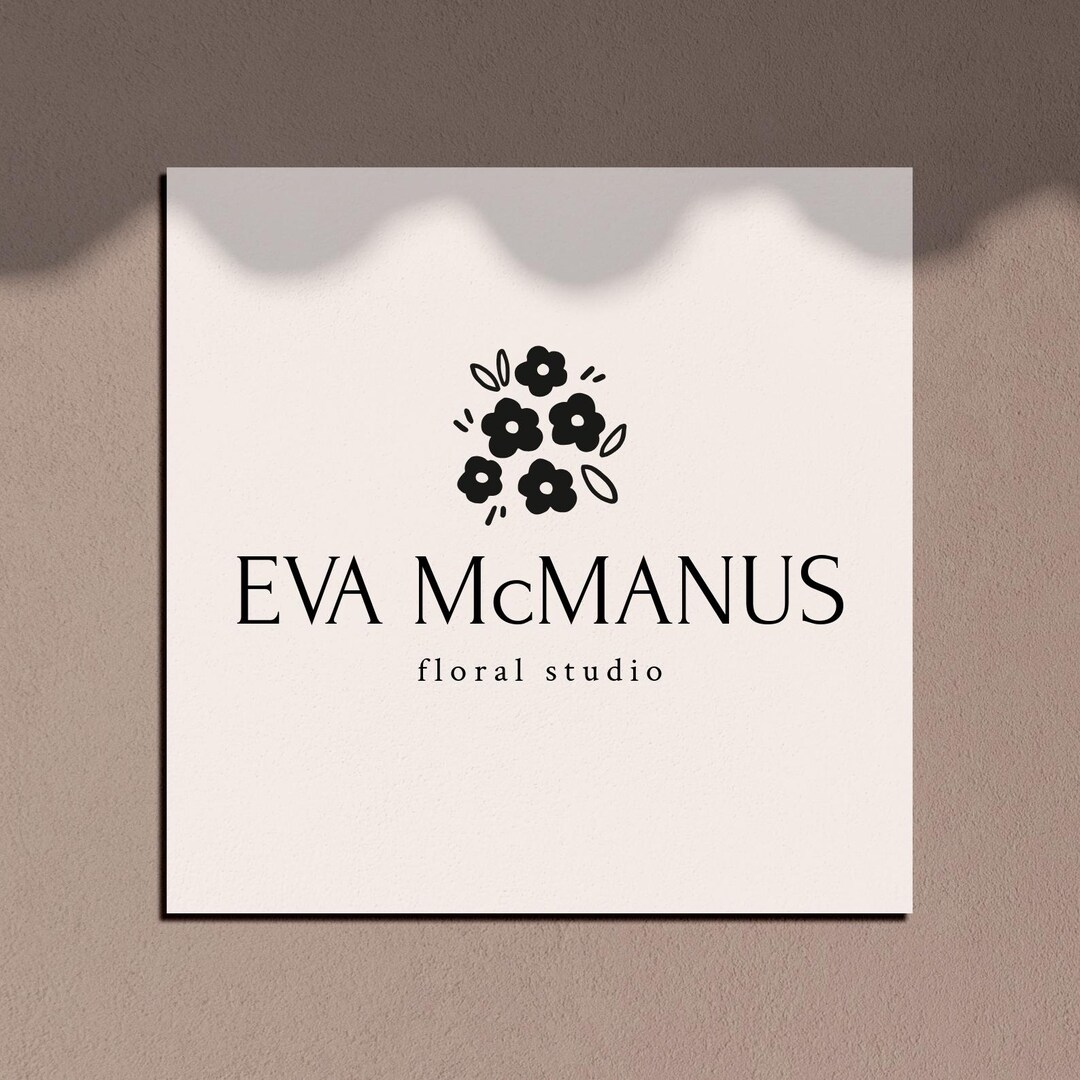 Floral Logo Template, Custom Business Branding, Logo Design, Digital ...