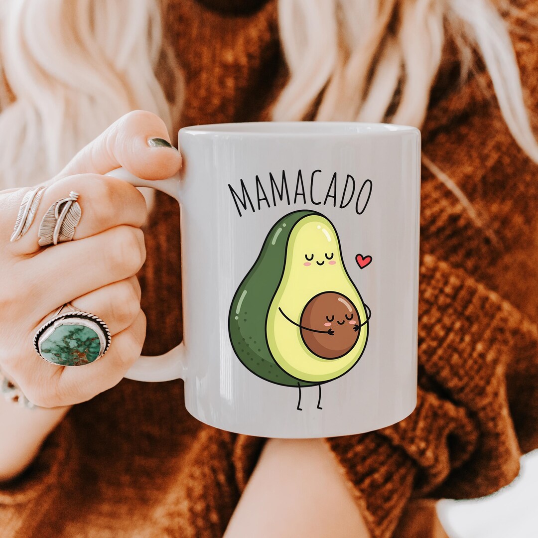 Mamacado Mug | Cute Avocado Mom Gift | Pregnancy Announcement Coffee ...