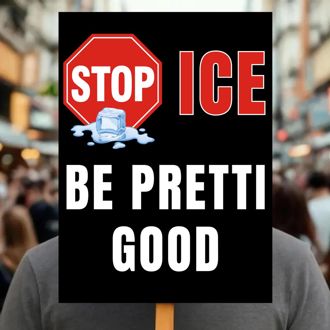 Alex Pretti Stop ICE Protest Sign, Alex Pretti Abolish ICE Poster, Alex ...