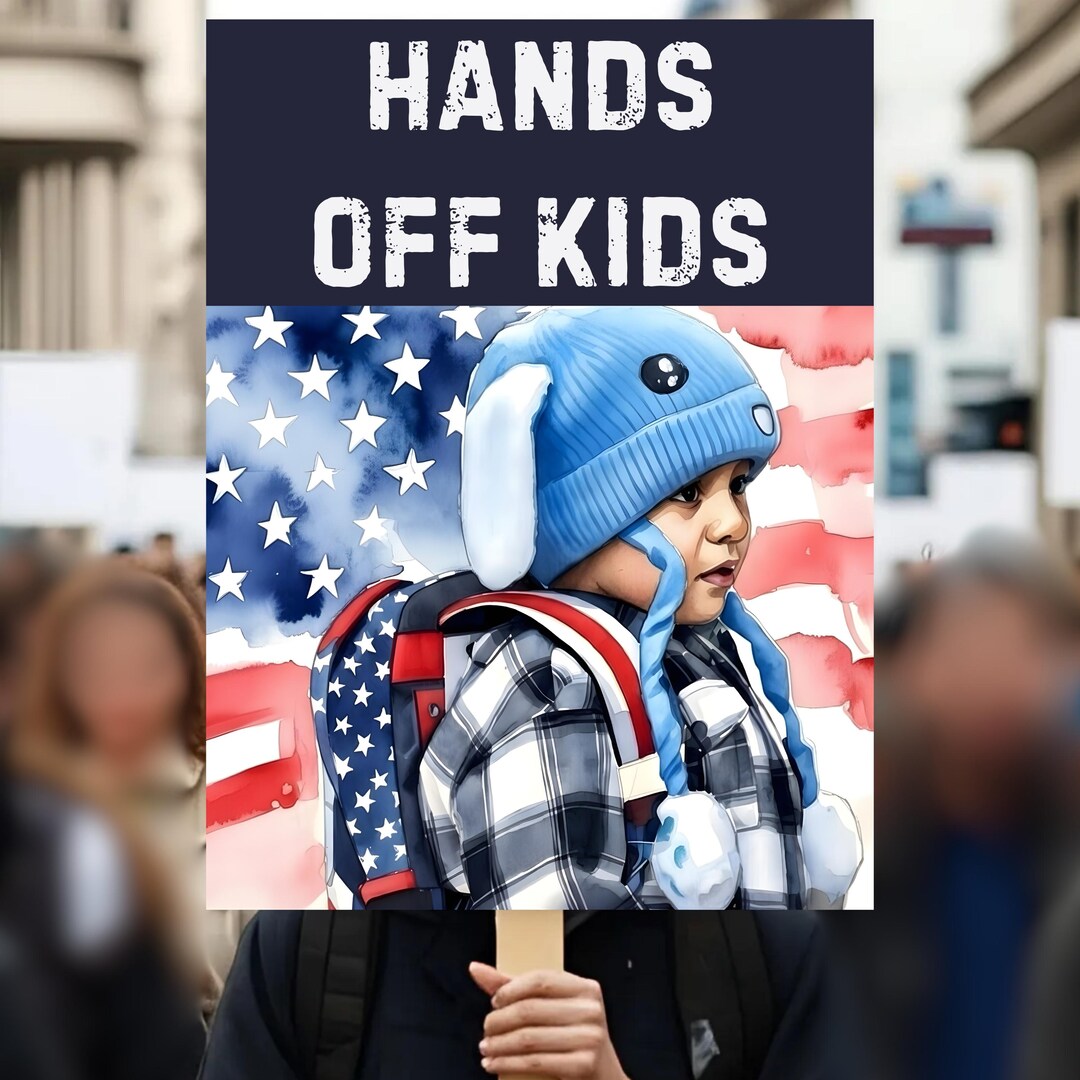 Hands off Kids Protest Sign | Abolish ICE Poster | Liam Ramos Blue ...