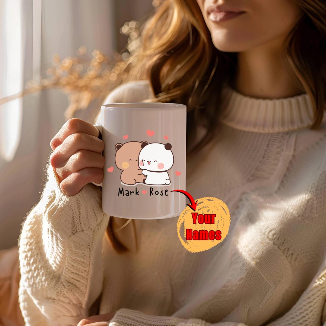 Personalized Dudu Bubu Coffee Mug Cute Bears Coffee Cup Birthday ...