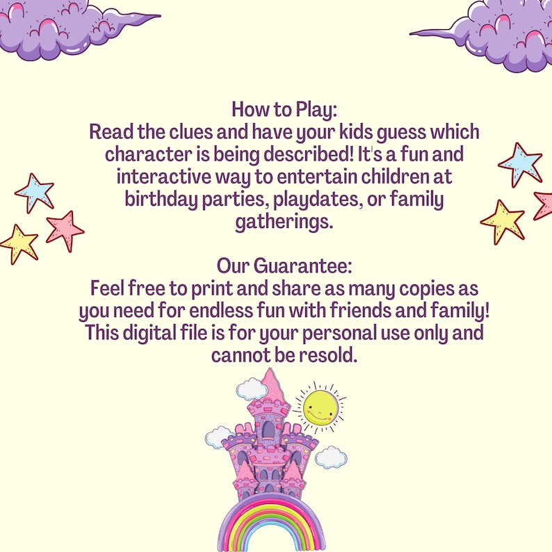 Guess the Character Game | Printable Fairy Tale Kids Activity ...