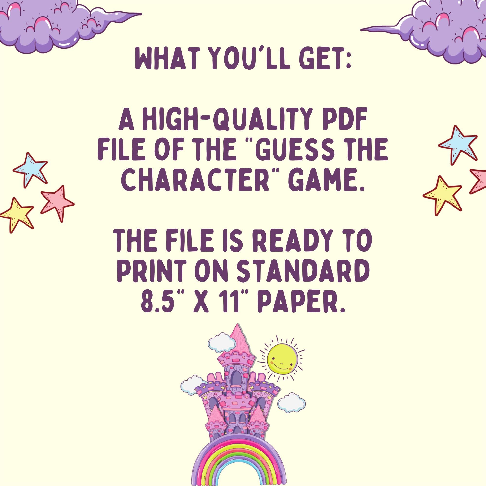 Guess the Character Game | Printable Fairy Tale Kids Activity ...