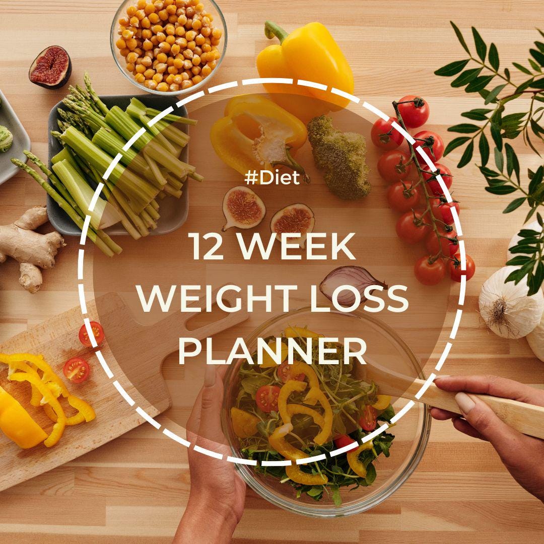 12 Week Weight Loss Planner | Track Meals | Progress | Goal Setting ...