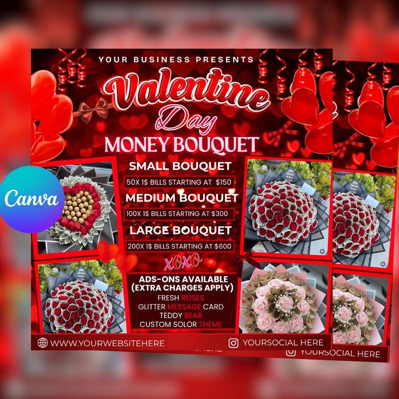 Valentines Money Bouquet - Etsy