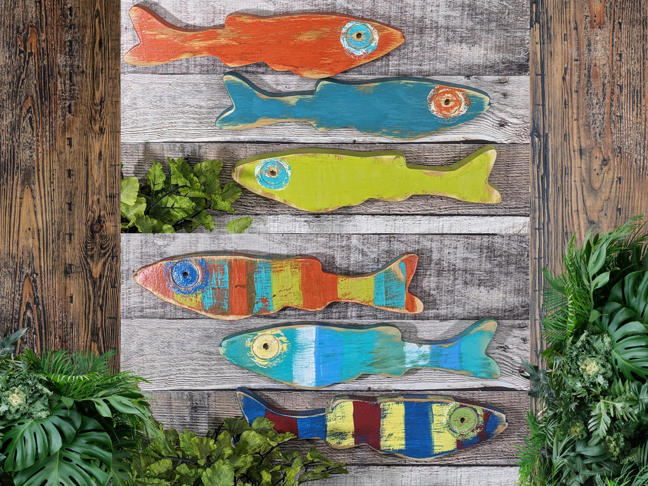 Colorful Minnow Tropical Themed Wall Decor Whimsical Nursery School of ...