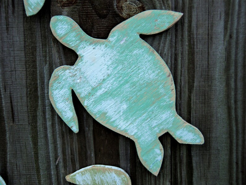 Wooden Sea Turtles Sea Turtle Decor Turtle Collector Wood Etsy