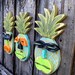 FRESH Pineapple Tiki Set, Tropical Décor, Wall Art, Bar Signs ...
