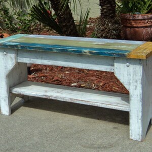 Beach House Style Indoor Coastal Bench Farmhouse Kitchen Seating ...