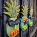 FRESH Pineapple Tiki Set, Tropical Décor, Wall Art, Bar Signs ...