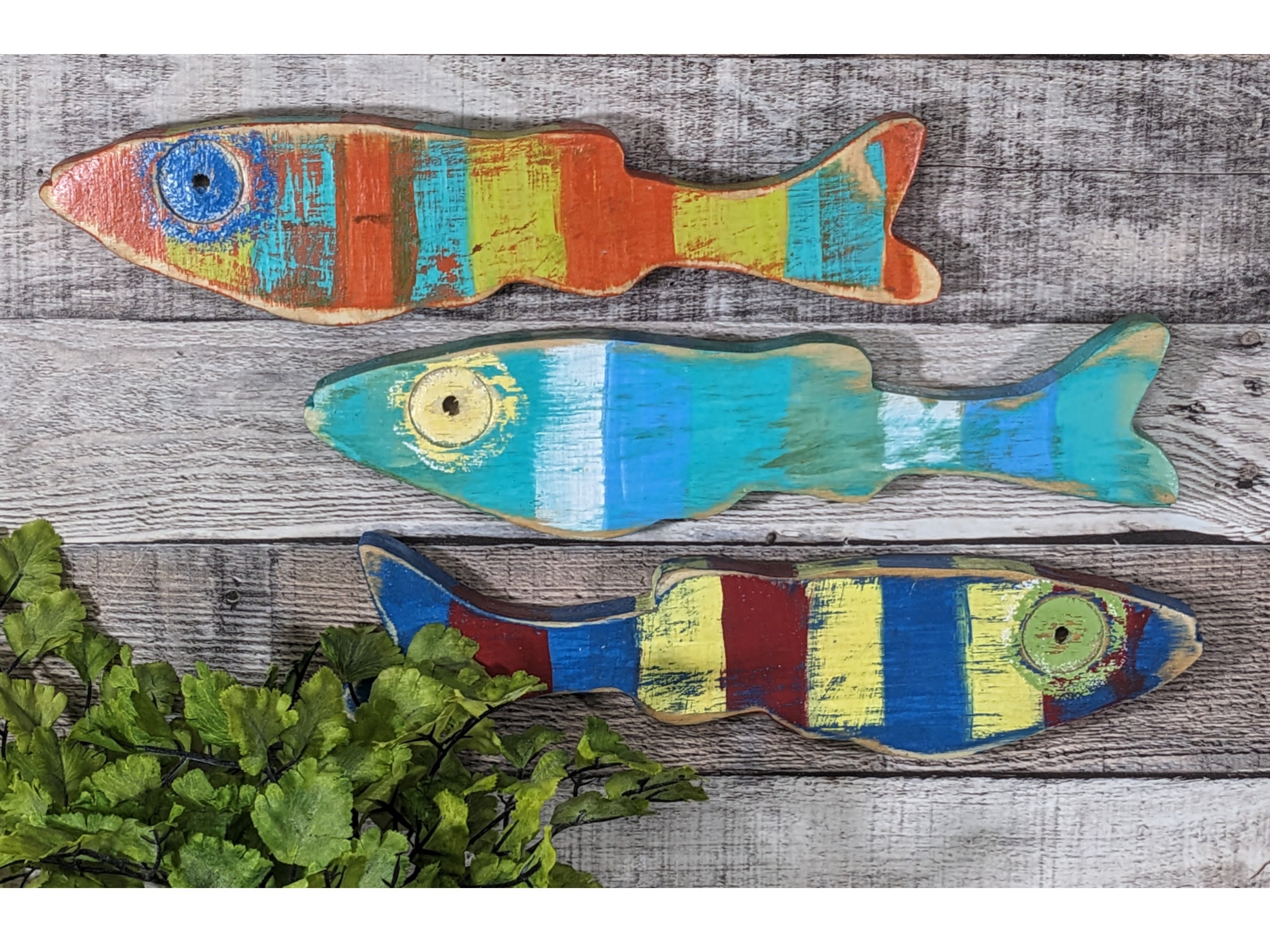 Colorful Minnow Tropical Themed Wall Decor Whimsical Nursery School of ...